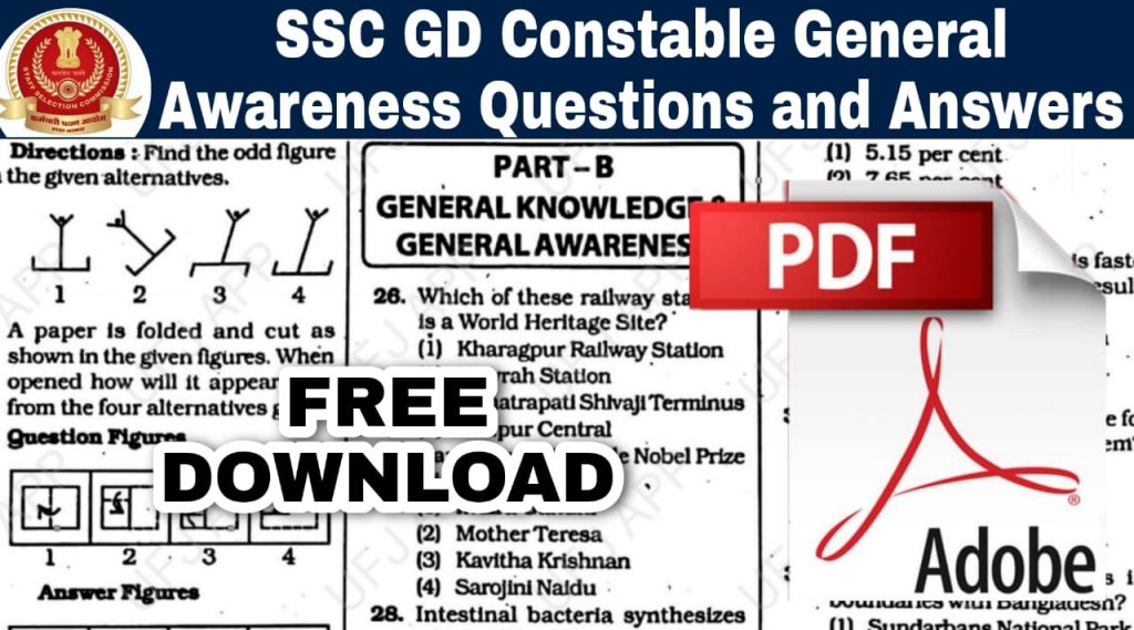 SSC GD General Awareness Questions and Answers - UFJUS.COM